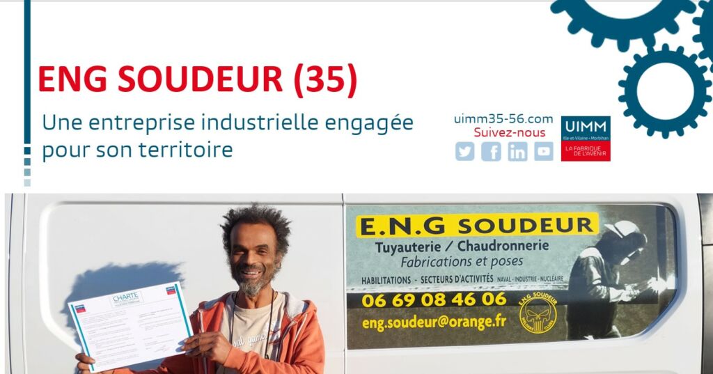 ENG SOUDEUR (35), a signé la charte industriel engagé pour mon territoire - Union des Industries ...
