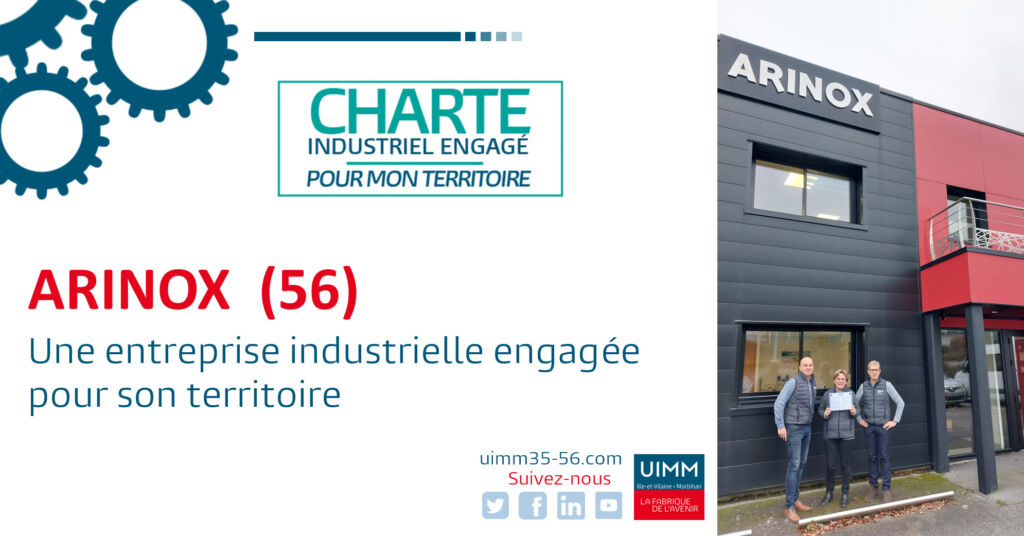 ARINOX (56), a signé la charte industriel engagé pour mon territoire ...